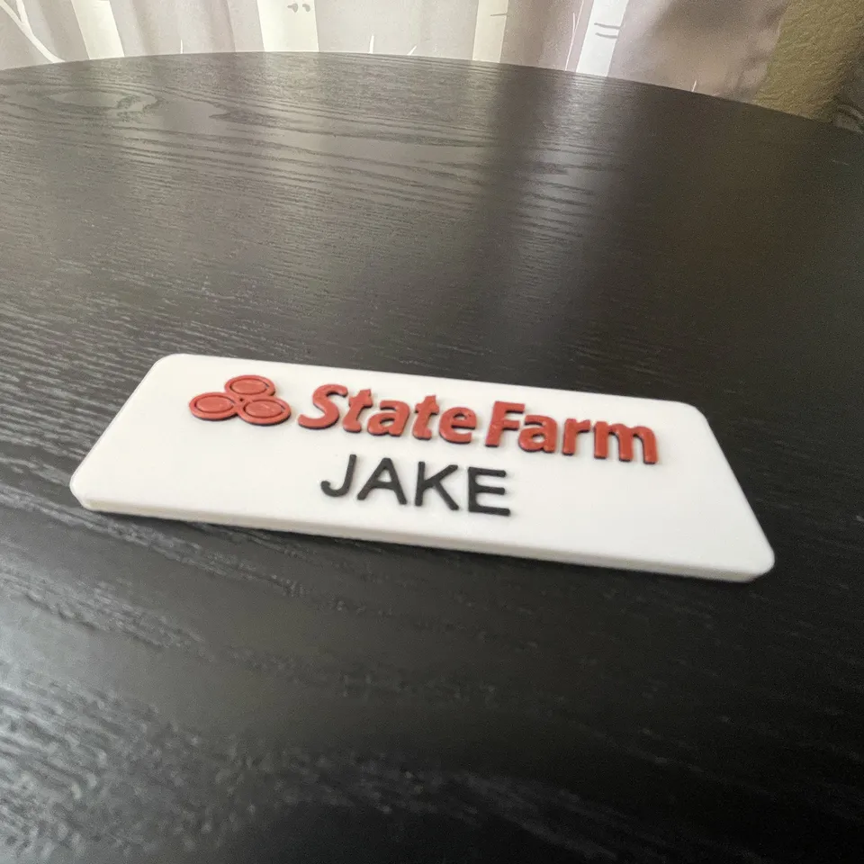 Flo from Progressive and Jake from State Farm Cosplay Nametags ...