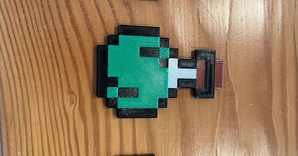 Multicolored Minecraft Potion by 3DBlacksmith | Download free STL model ...