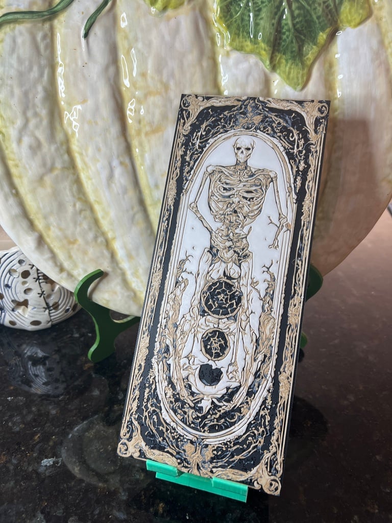 Skeleton Large Bookmark (made w/ HueForge) by Mathoose | Download free ...