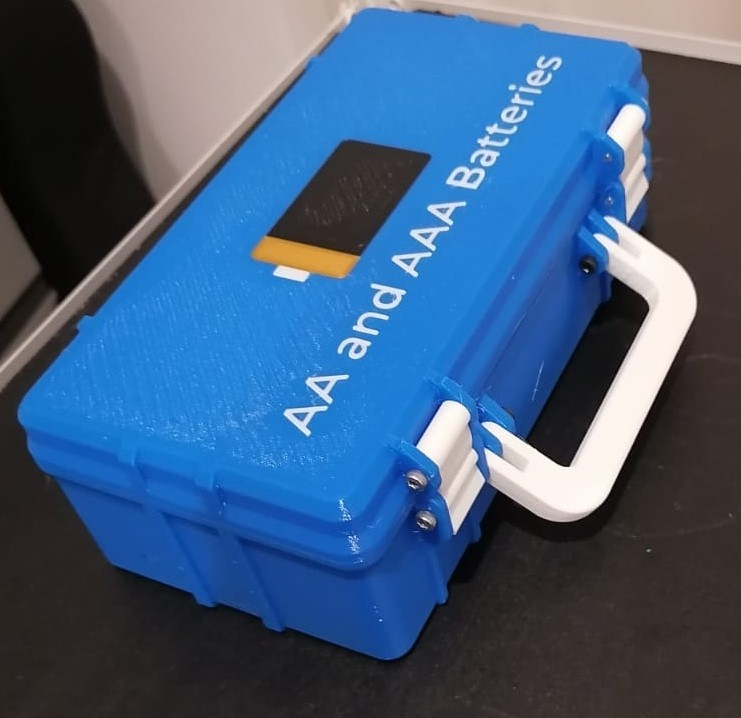 Horizontal Battery Box for AA and AAA - Color Inlays - 50+ Batteries by ...