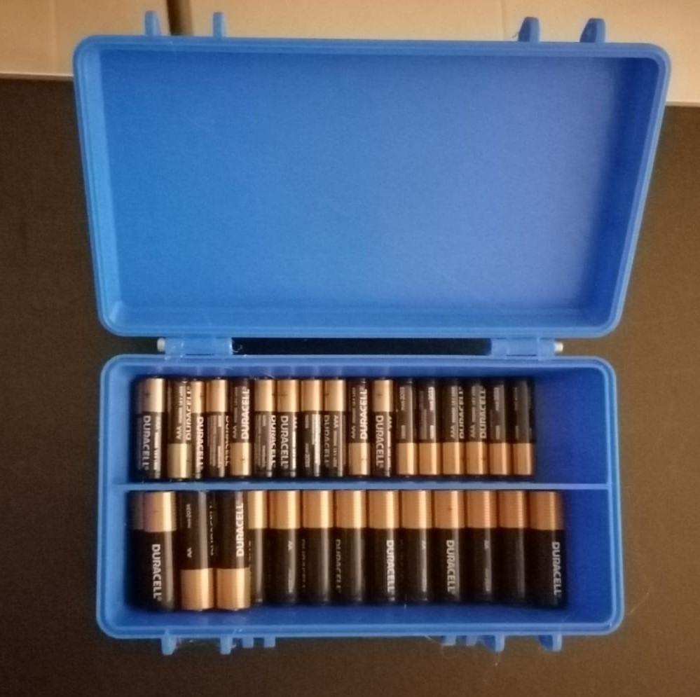 Horizontal Battery Box for AA and AAA - Color Inlays - 50+ Batteries by ...