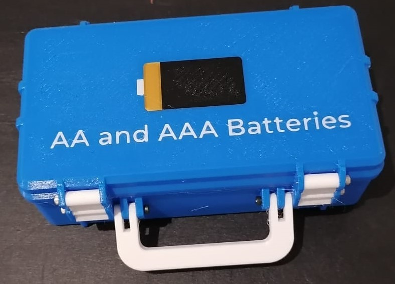 Horizontal Battery Box for AA and AAA - Color Inlays - 50+ Batteries by ...