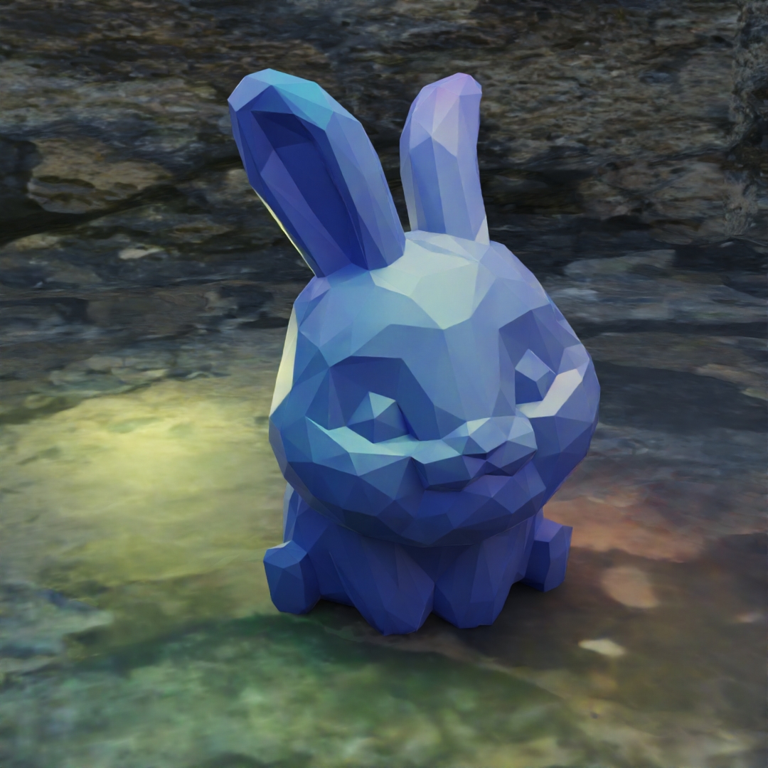 Cute Low Poly Rabbit by Maker81 | Download free STL model | Printables.com