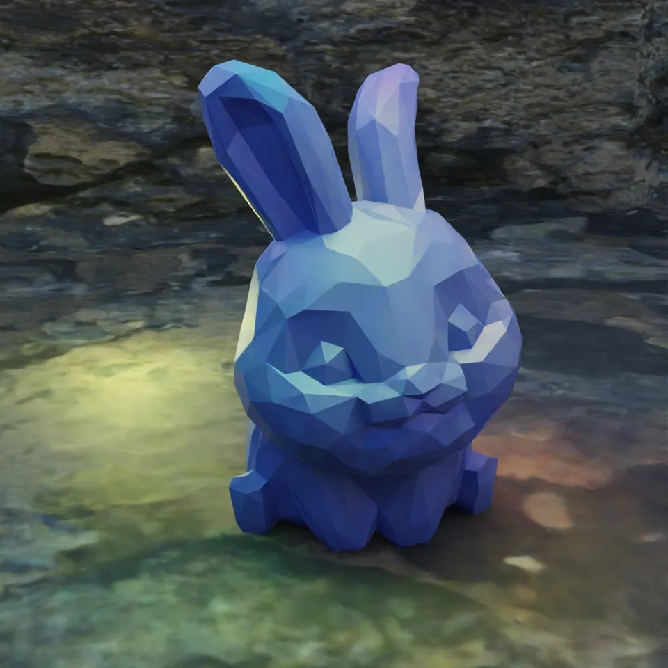 Cute Low Poly Rabbit by Maker81 | Download free STL model | Printables.com