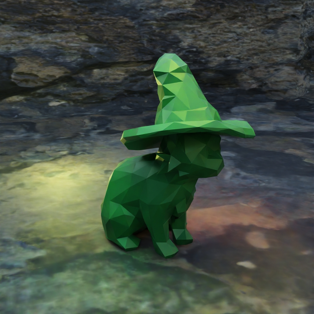 Magic Low Poly Kitten by Maker81 | Download free STL model | Printables.com