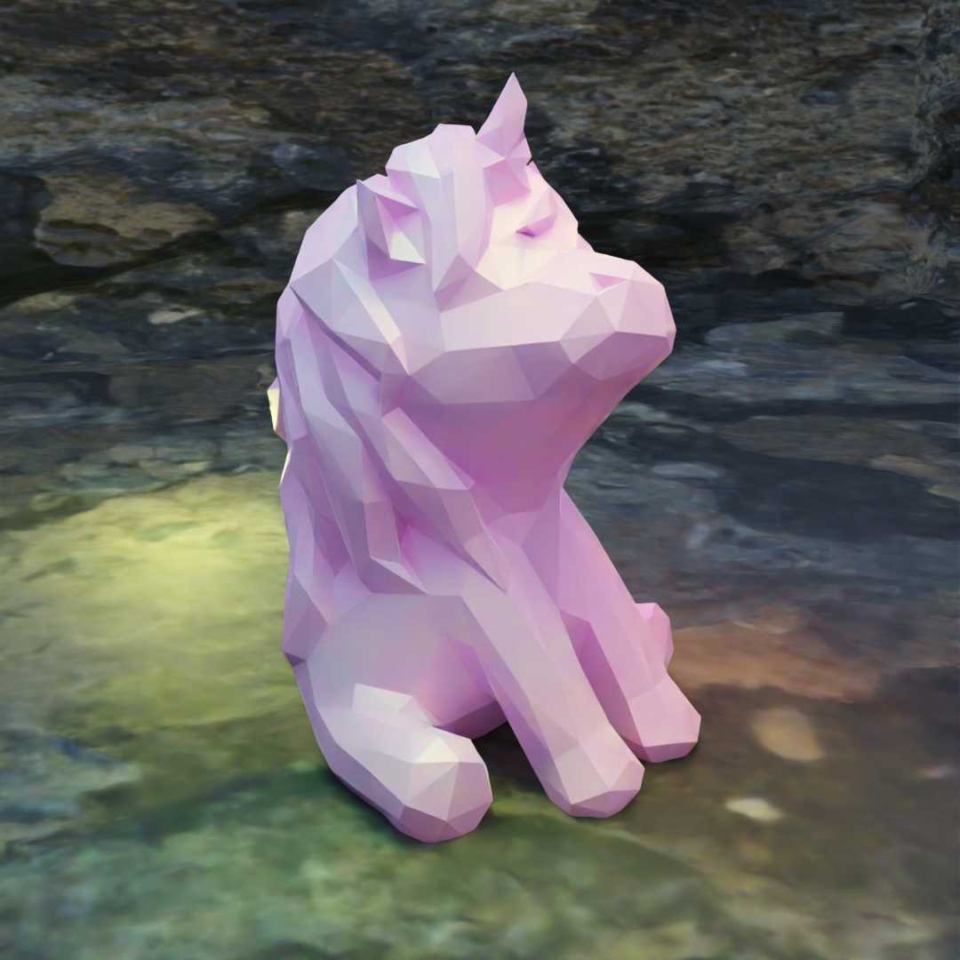 Cute Low Poly Unicorn by Maker81 | Download free STL model | Printables.com