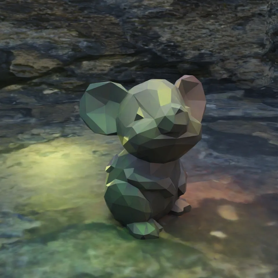Cute Low Poly Mouse by Maker81 | Download free STL model | Printables.com