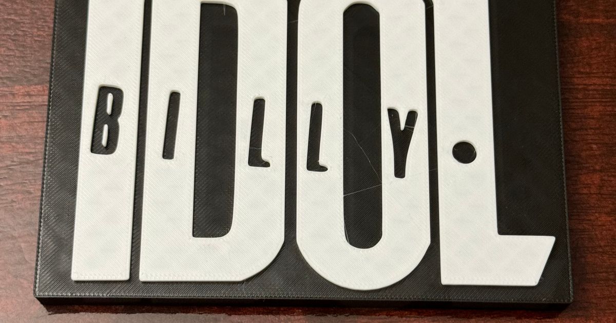 Billy Idol Band Sign by rsnider2 | Download free STL model | Printables.com