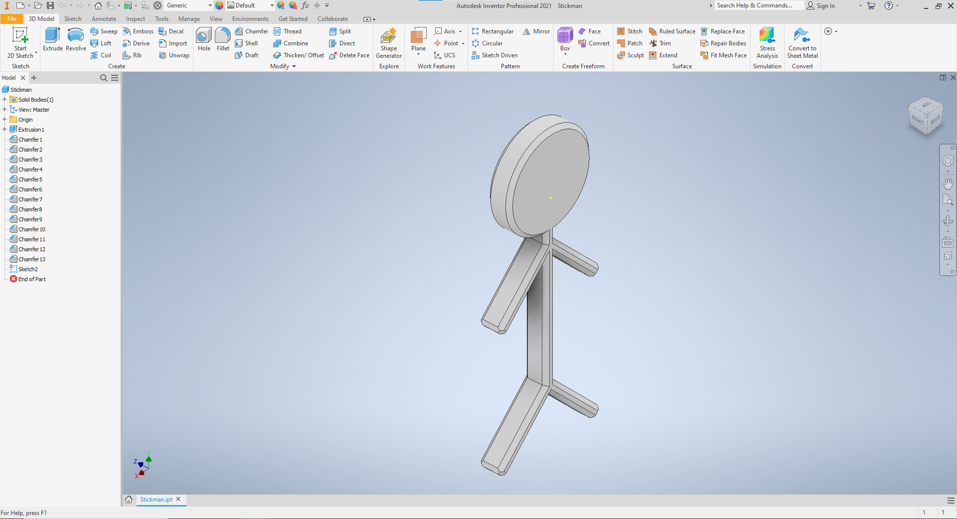Little Stickman by RocketMan3D | Download free STL model | Printables.com