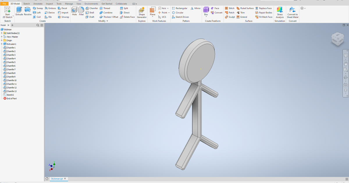 Little Stickman by RocketMan3D | Download free STL model | Printables.com