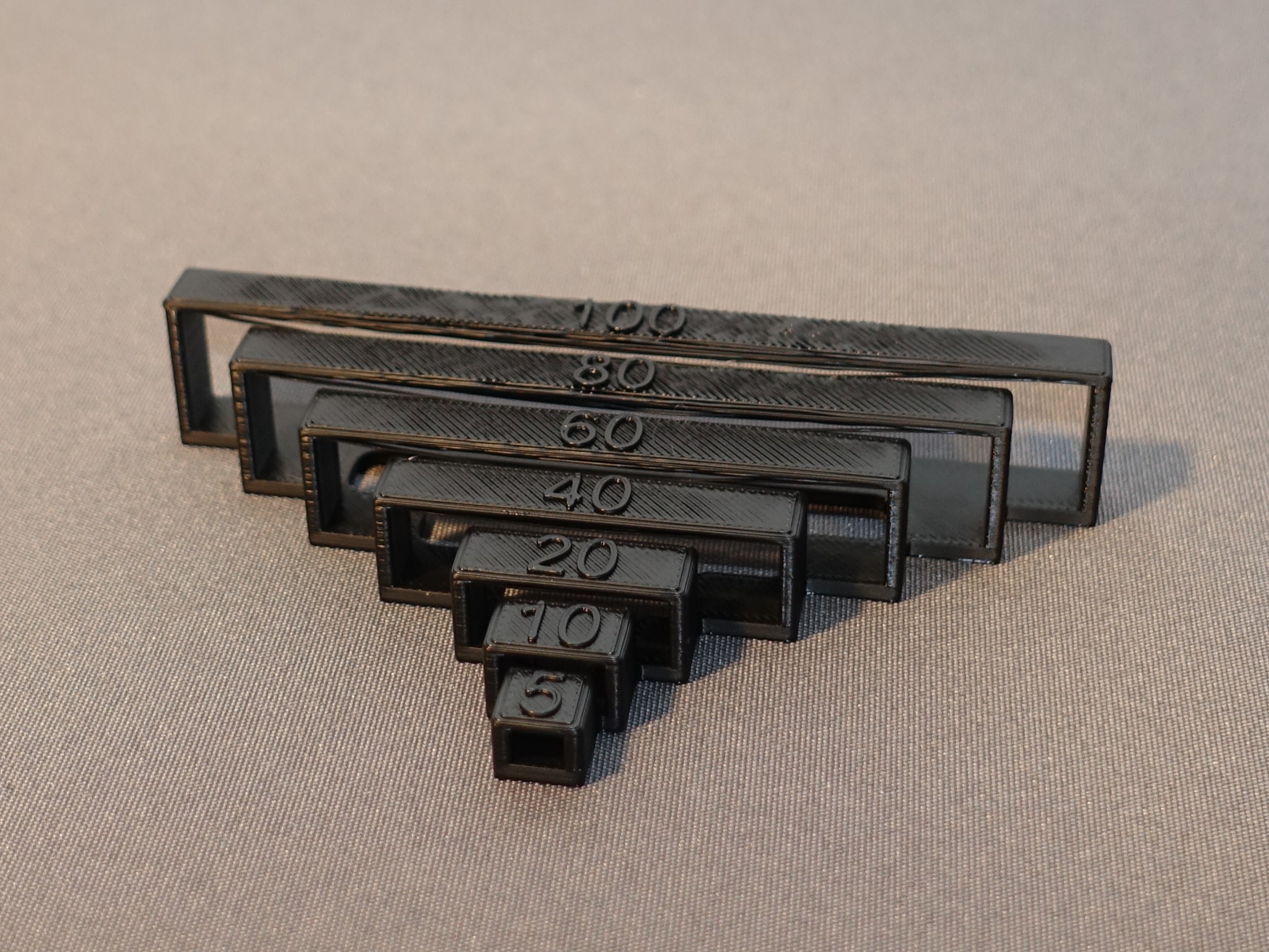 Bridging Test - 5 to 100 mm by Tridense | Download free STL model ...
