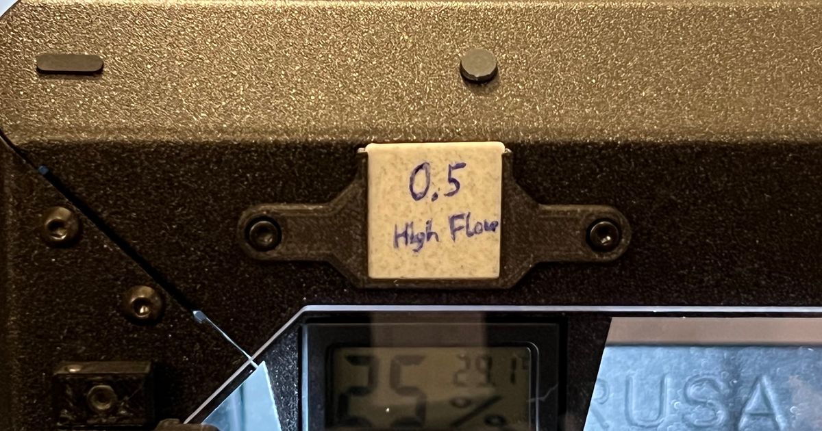 Original Prusa Enclosure nozzle sign/plate for Nextruder organizer by ...