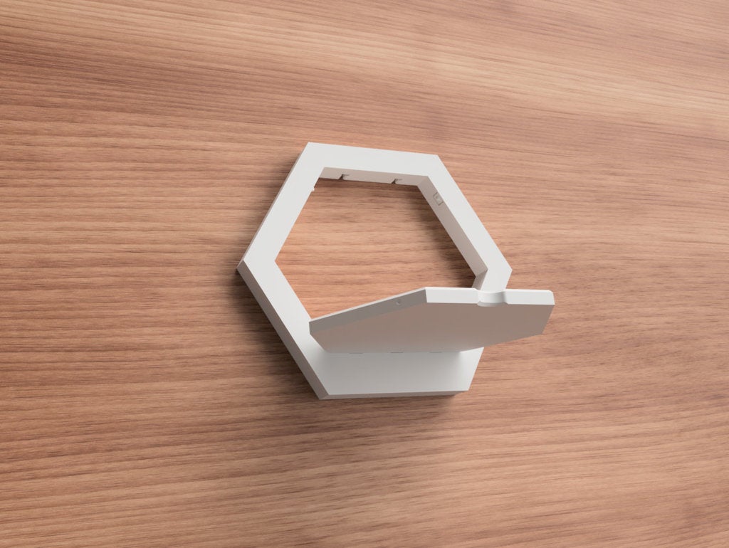 Wall mounted foldable modular hexagon shelf (print in place) by ...