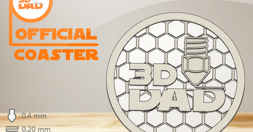 The Official 3D DAD Coaster by 3D DAD | Download free STL model ...