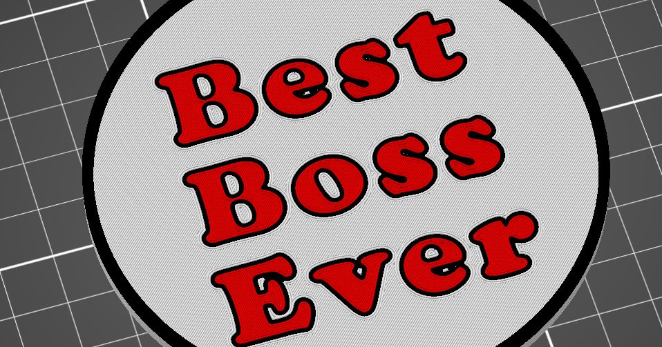Best Boss Ever Coaster by ironfan72 | Download free STL model ...