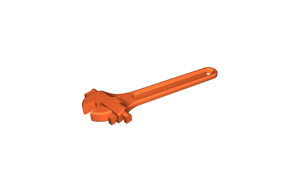 Print-in-Place Adjustable Wrench by Diggle | Download free STL model ...