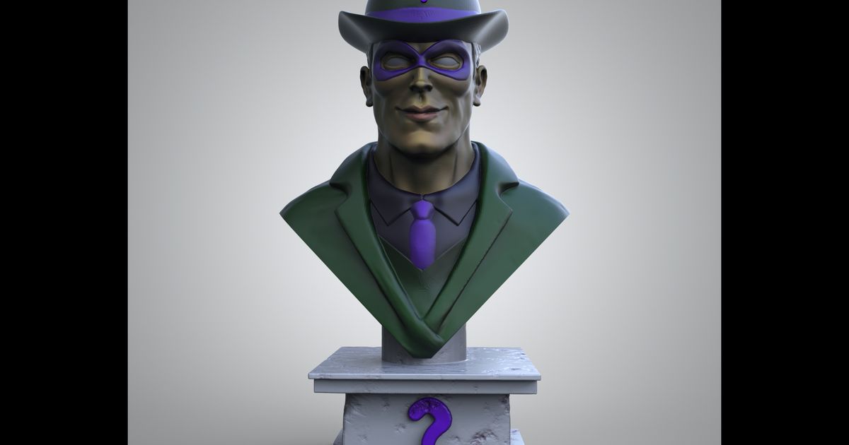THE RIDDLER BUST BATMAN von Freedoo | Kostenloses STL-Modell ...
