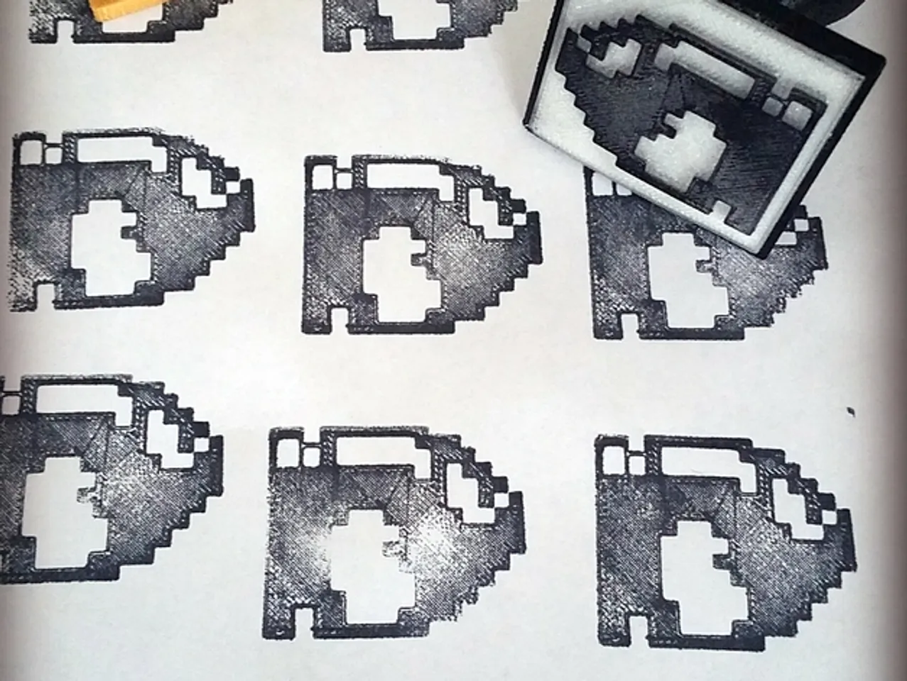 Geeky 8bit Character Rubber Stamps by charliedrums | Download free STL ...