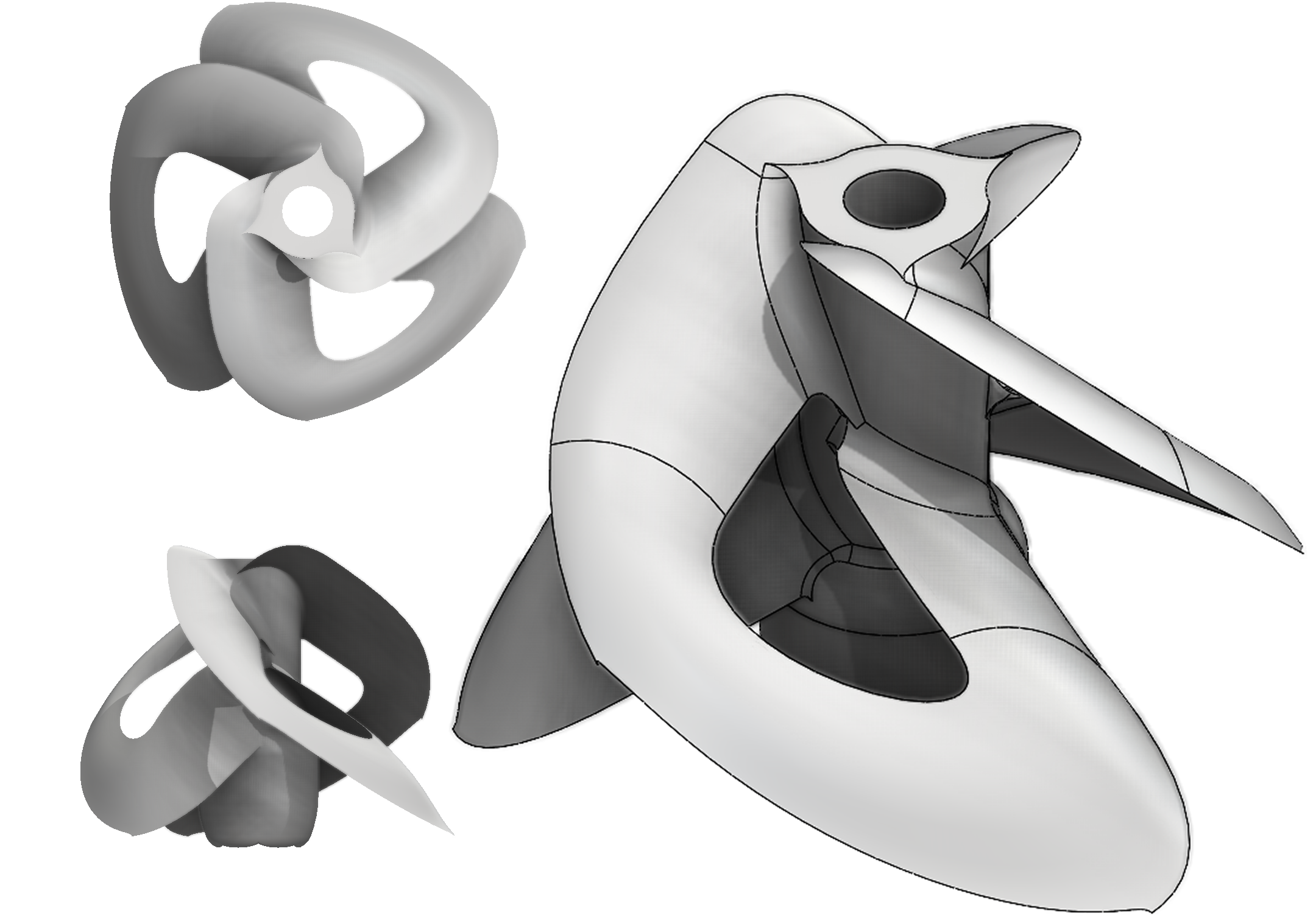 Toroidal Boat Prop (swept blades) by JWoodrell | Download free STL ...