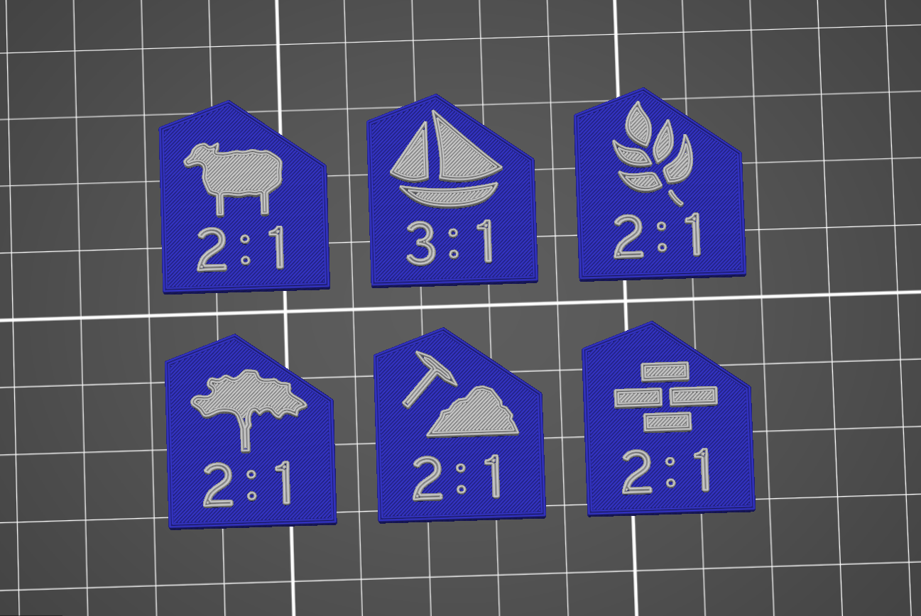 Harbors Ports for Catan - Style 1 by Real 3D Prints | Download free STL ...