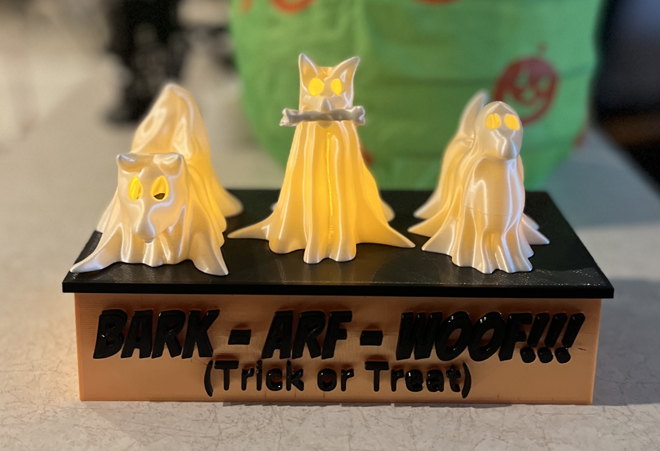 Tea Light Pedestal for Halloween Ghost Dogs by maandren | Download free ...
