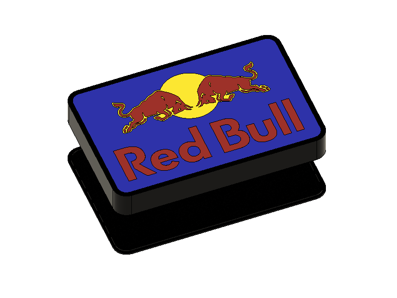 Red Bull Logo Lightbox LED Lamp by braga3dprint | Printables Store