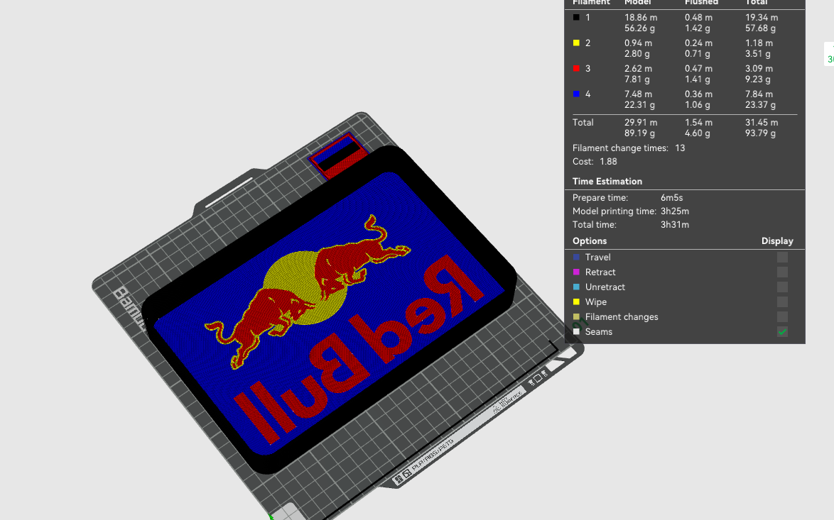 Red Bull Logo Lightbox LED Lamp by braga3dprint | Printables Store
