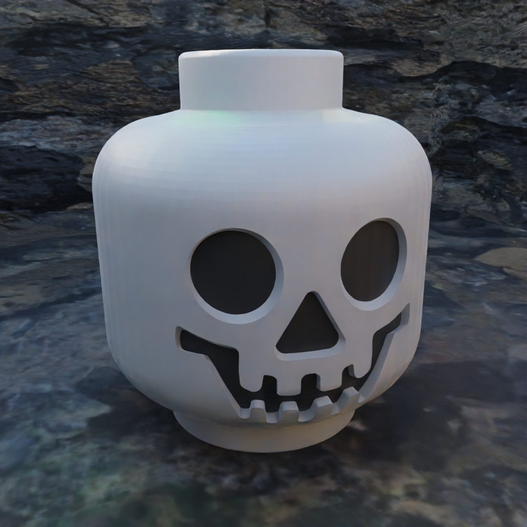 LEGO like Skeleton Head Vase Mode - nice as tealight holder by Maker81 ...