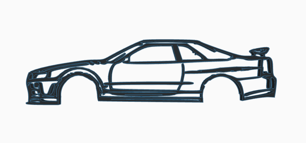 nissan skyline r34 2d art por Liam3dPrints | Descargar modelo STL ...