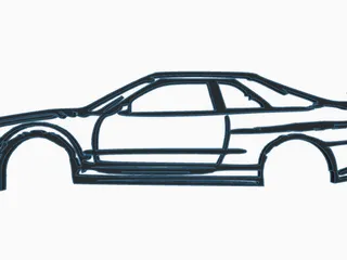 nissan skyline r34 2d art by Liam3dPrints | Download free STL model ...