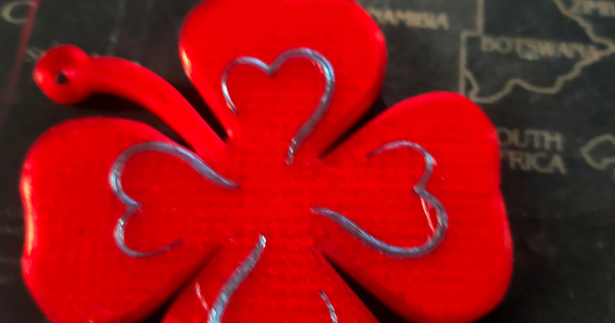 four-leaf clover key ring by Rosario | Download free STL model ...