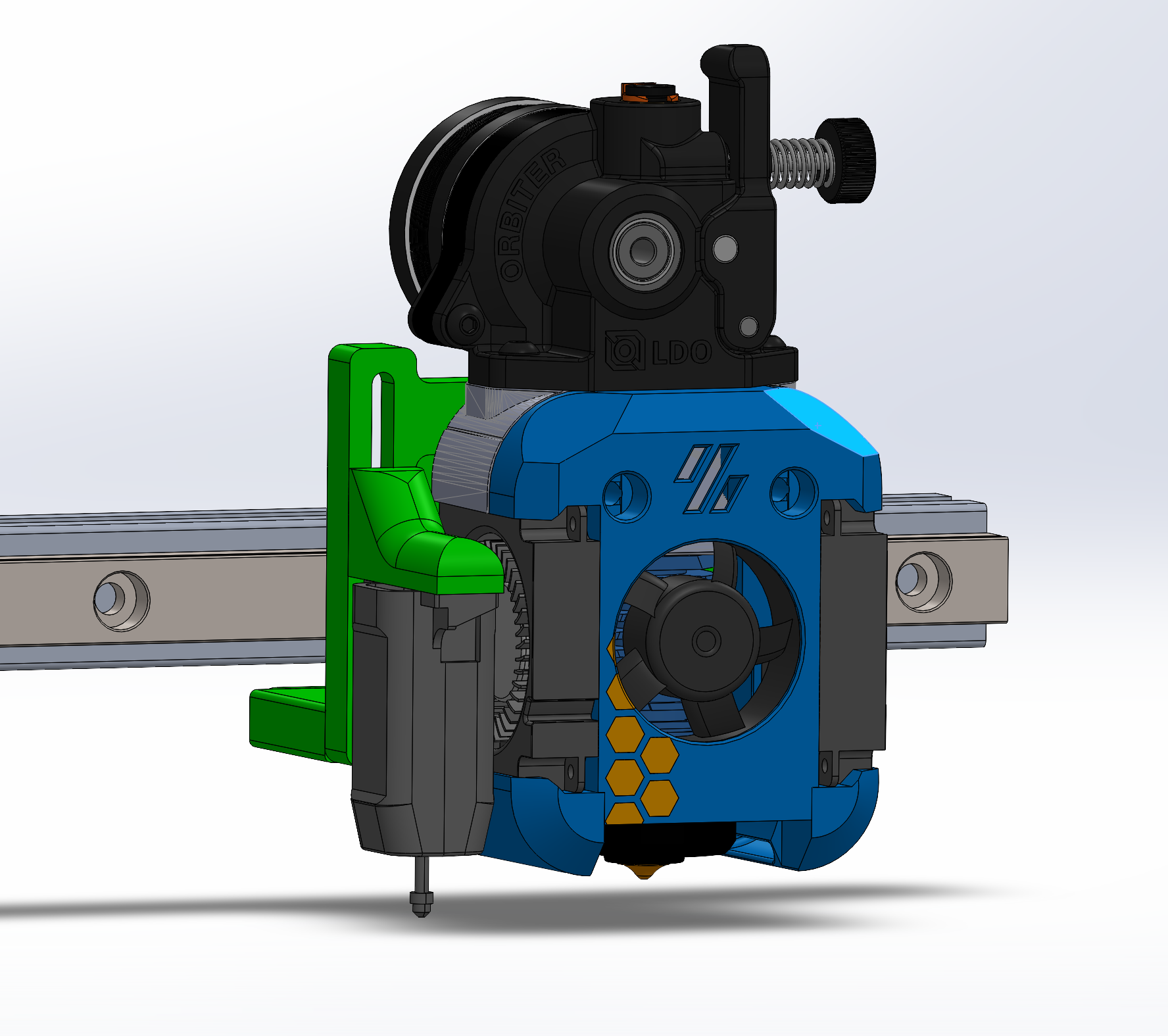 ENDER 3 NEO MGN12H DRAGONBURNER/MINI STEATHBURNER MOUNT WITH CR-TOUCH ...