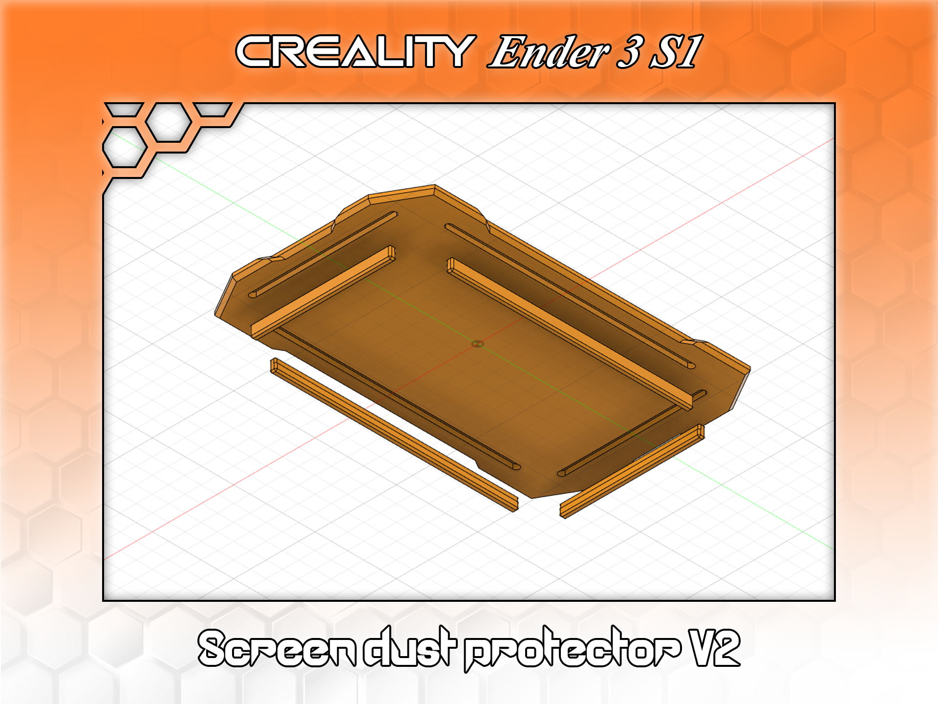 Screen dust protector V2 by Piketooth | Download free STL model ...