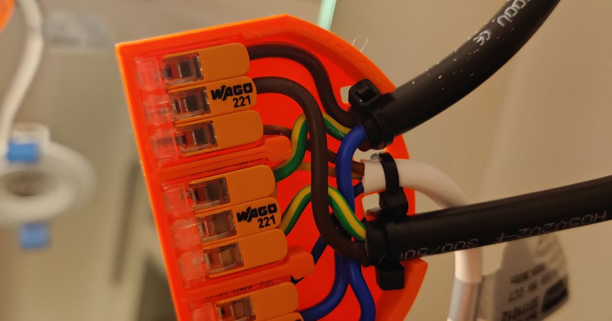 Slim junctionbox for wago 221 by tue_mk_dk | Download free STL model ...