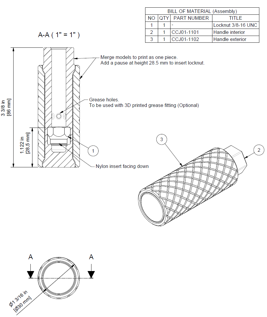 Crank Handle by PA3DPrints | Download free STL model | Printables.com