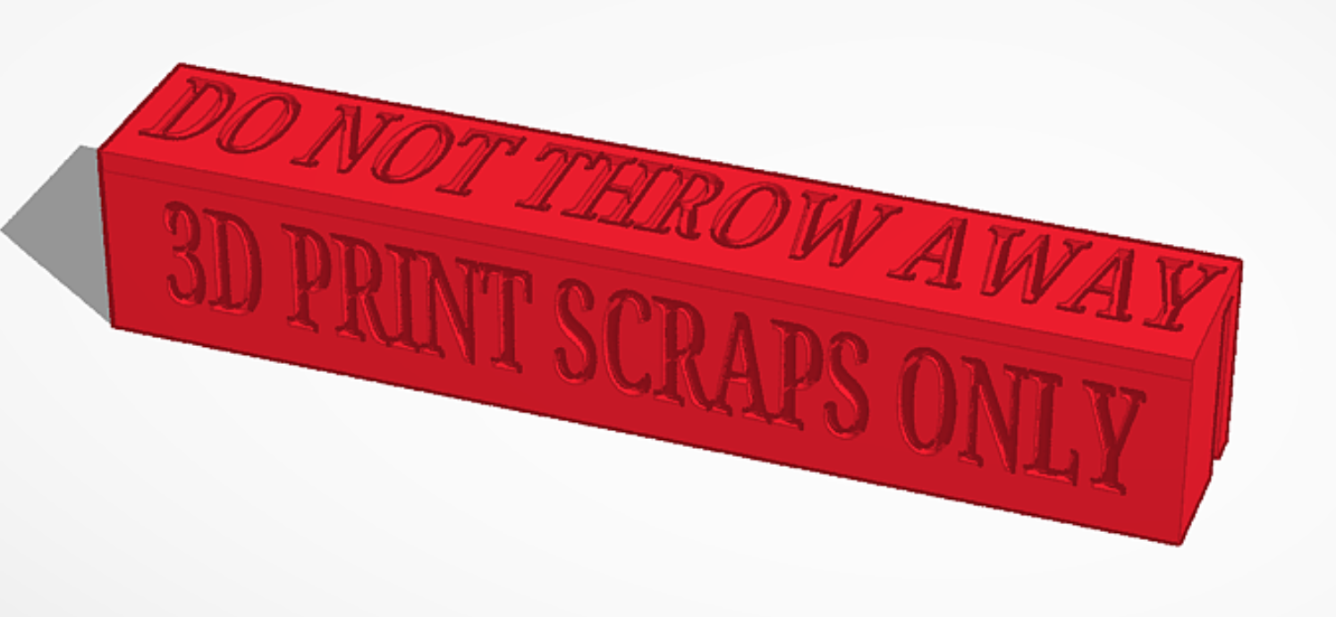 3d scrap label by ender_user 5479 | Download free STL model ...