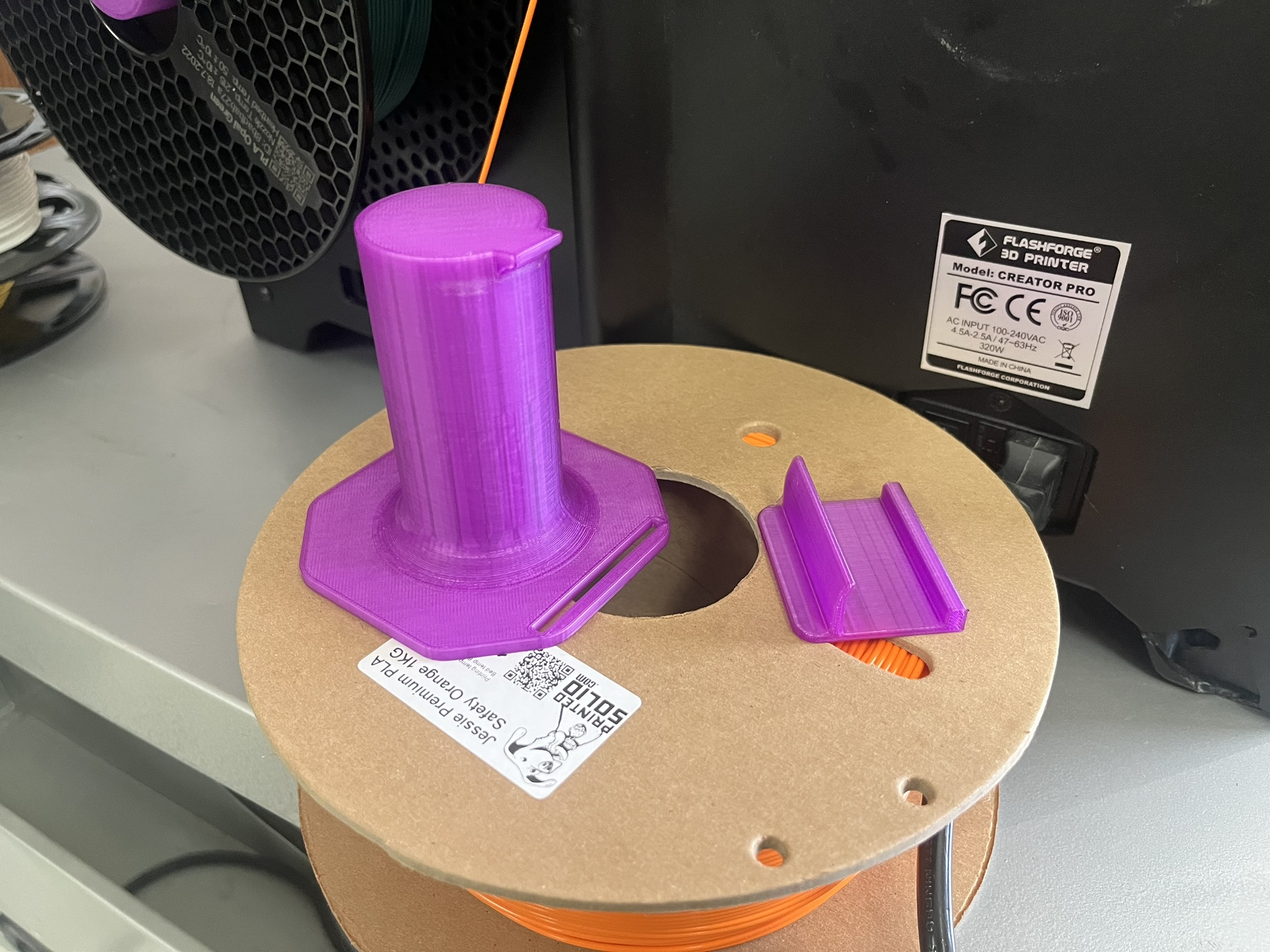 Larger spool holder for Flashforge Creator Pro by CoreAxisDesigns ...
