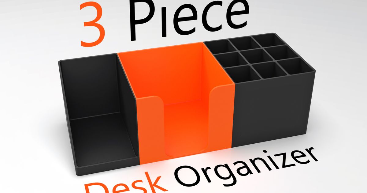 3 Piece Desktop Organizer by The3Designer | Download free STL model ...