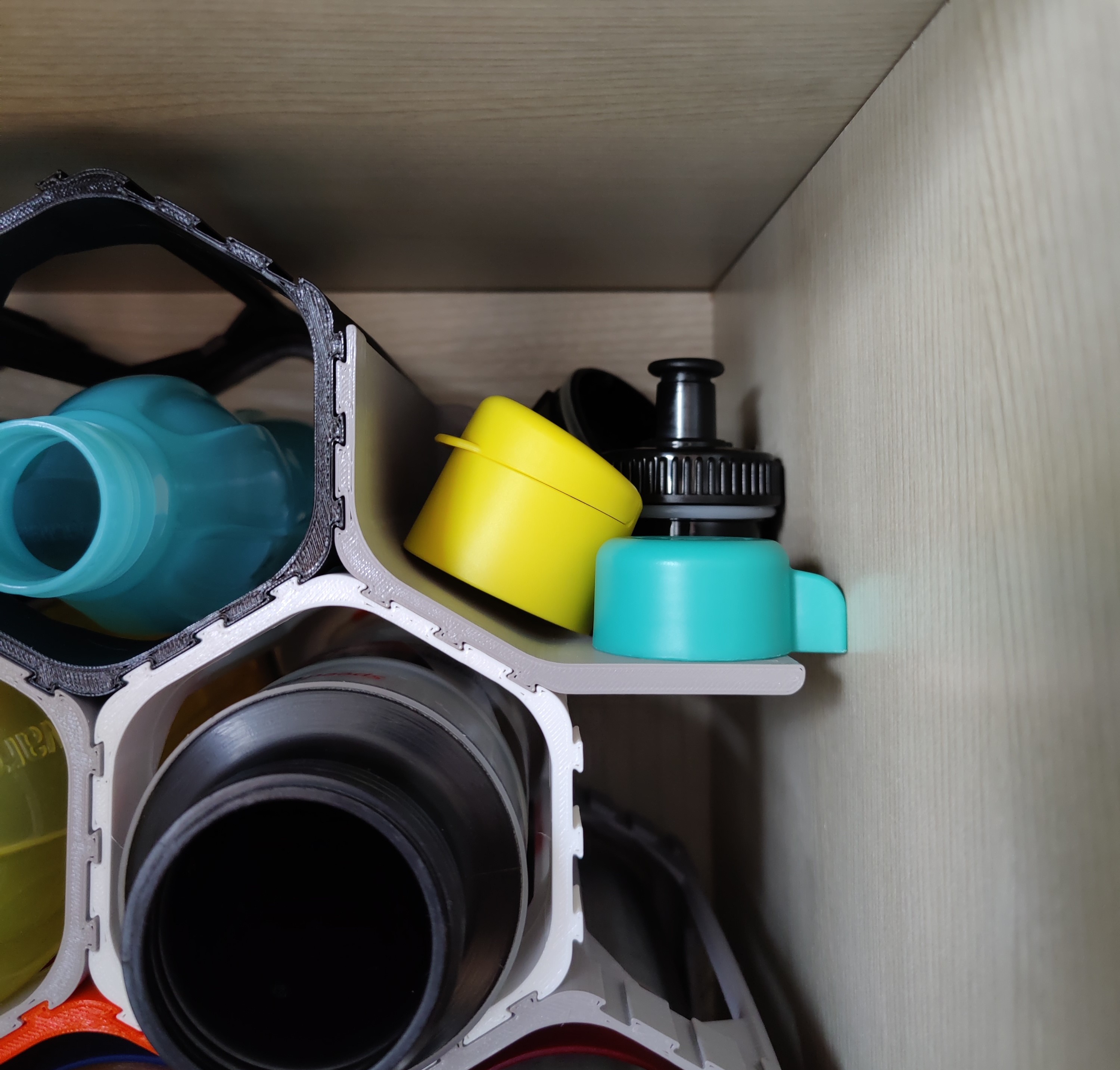 Remix of Smaller Honeycomb Interlocking Water Bottle Rack by tom ...