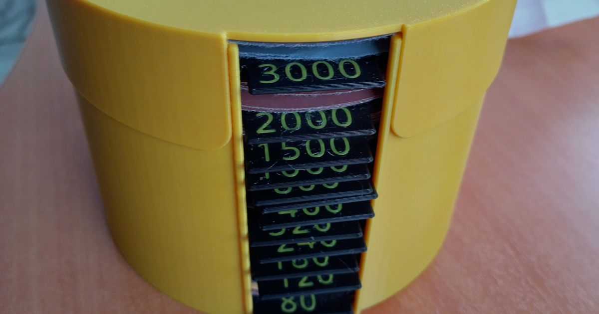 Sanding Disk Storage Box and Lid Rounded by kingmob | Download free STL model | Printables.com