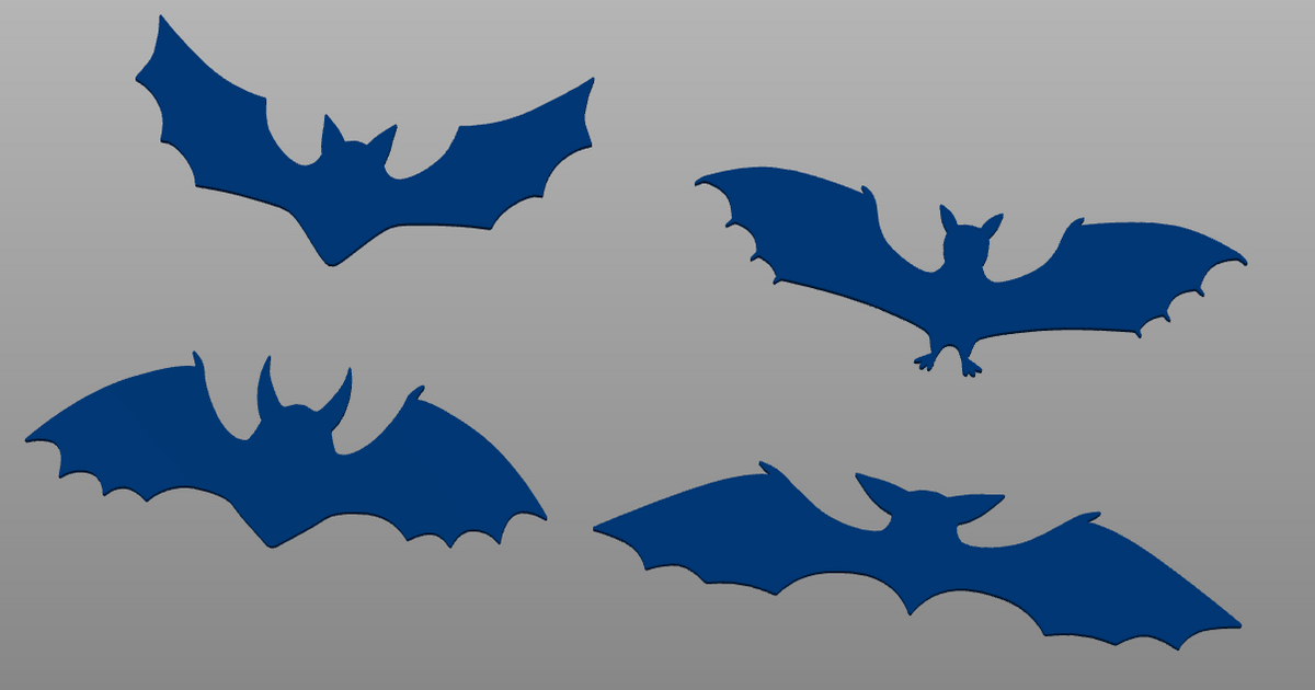 2D bats - 1 by Ts3D | Download free STL model | Printables.com
