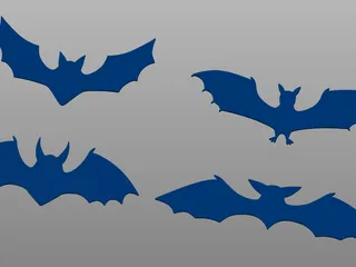2D bats - 1 by Ts3D | Download free STL model | Printables.com
