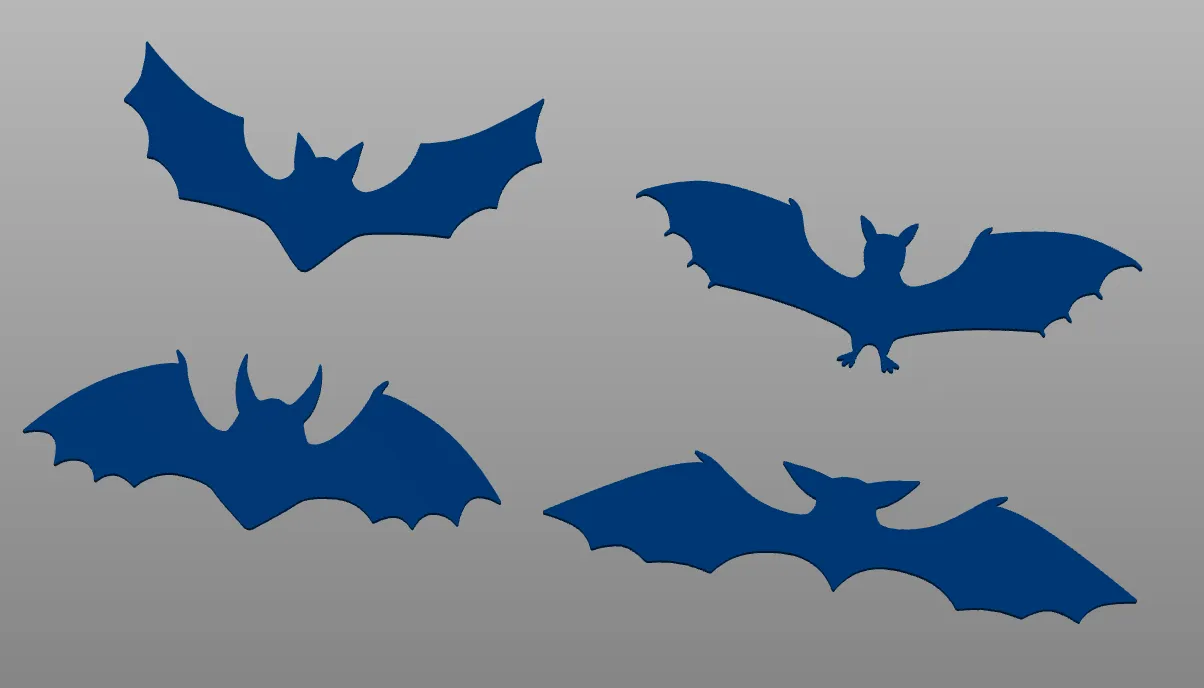 2D bats - 1 by Ts3D | Download free STL model | Printables.com
