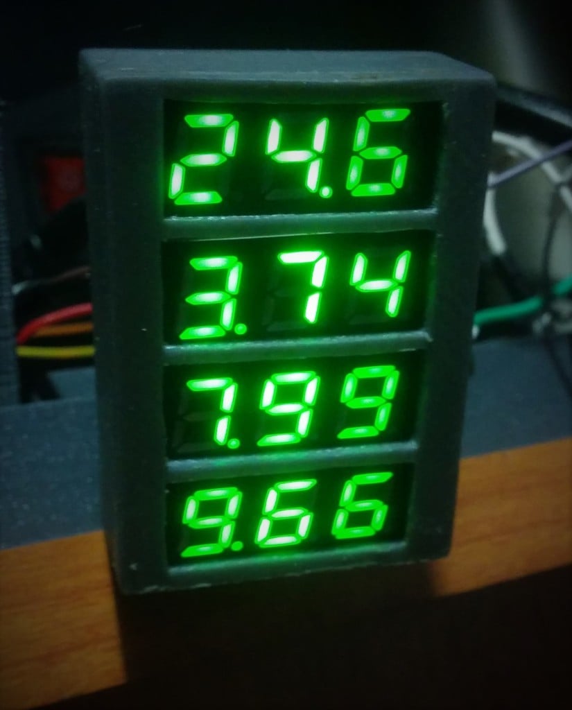 4 Slot micro LCD voltmeter by Zonalimitatore | Download free STL model ...