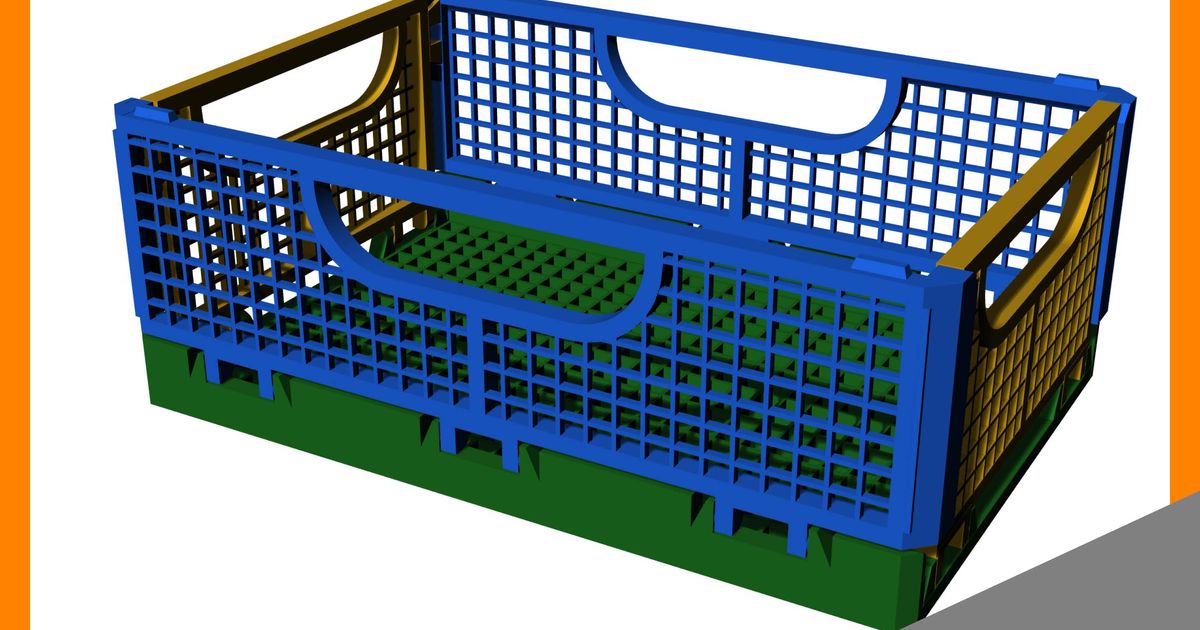 Foldable and stackable Crate von baph | Kostenloses STL-Modell ...