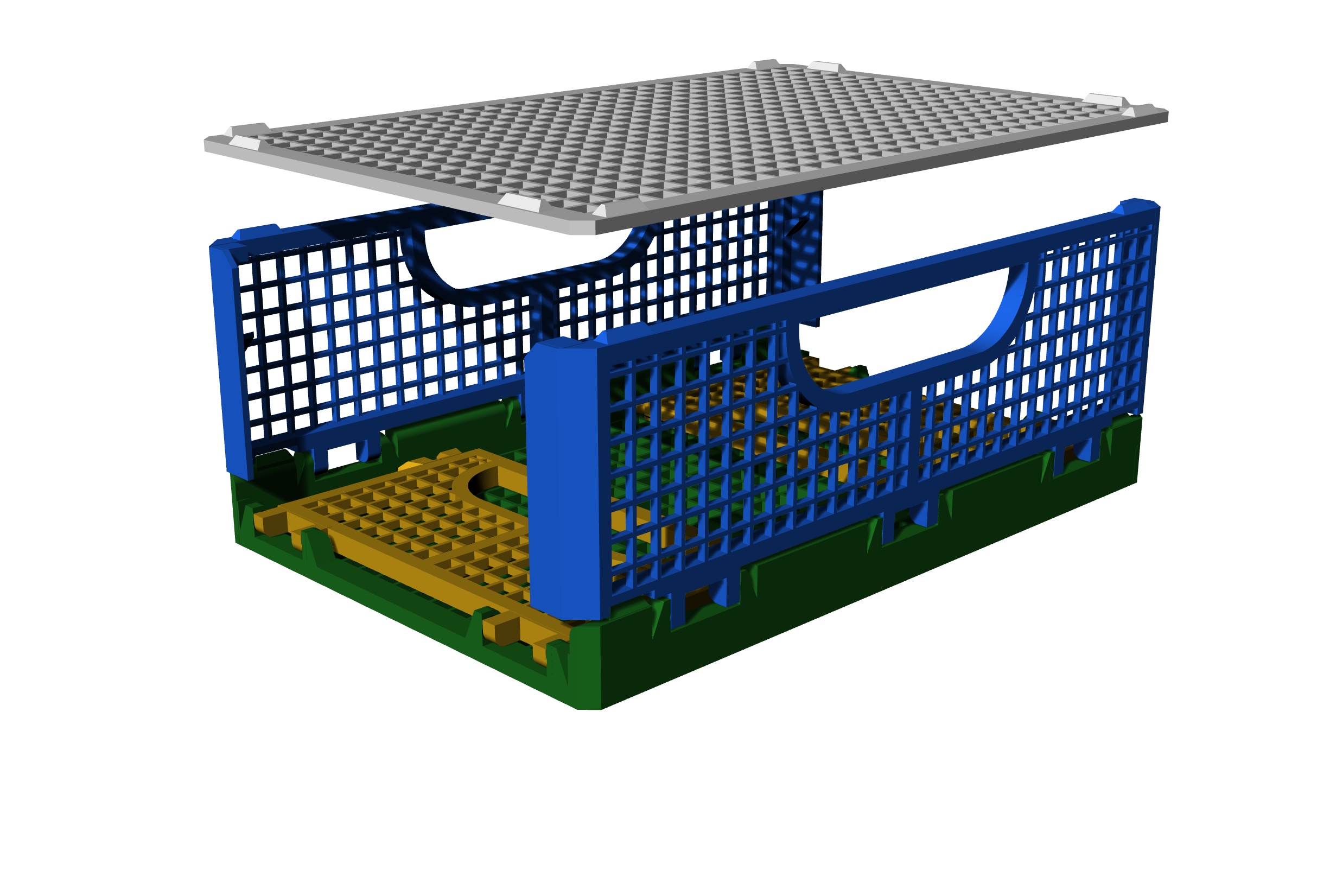 Foldable and stackable Crate (old) by baph | Download free STL model ...