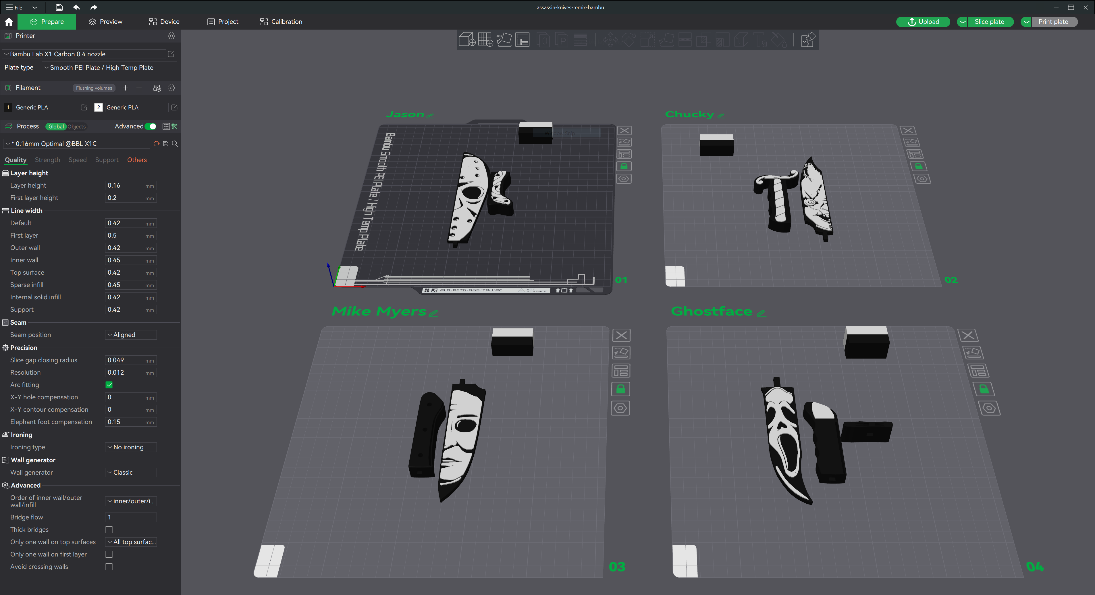 Assassins Knives for Bambu Printers by tr1n | Download free STL model ...
