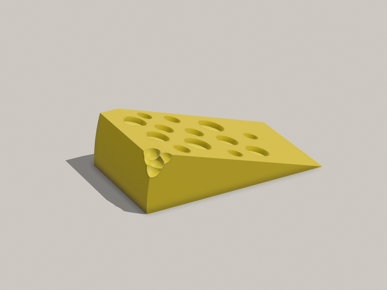 Slightly Eaten Cheese Door Stop by Ondřej Lahoda | Download free STL ...