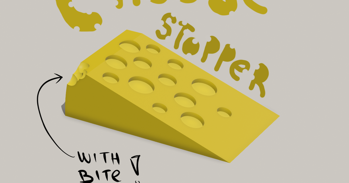 Slightly Eaten Cheese Door Stop by Ondřej Lahoda | Download free STL ...