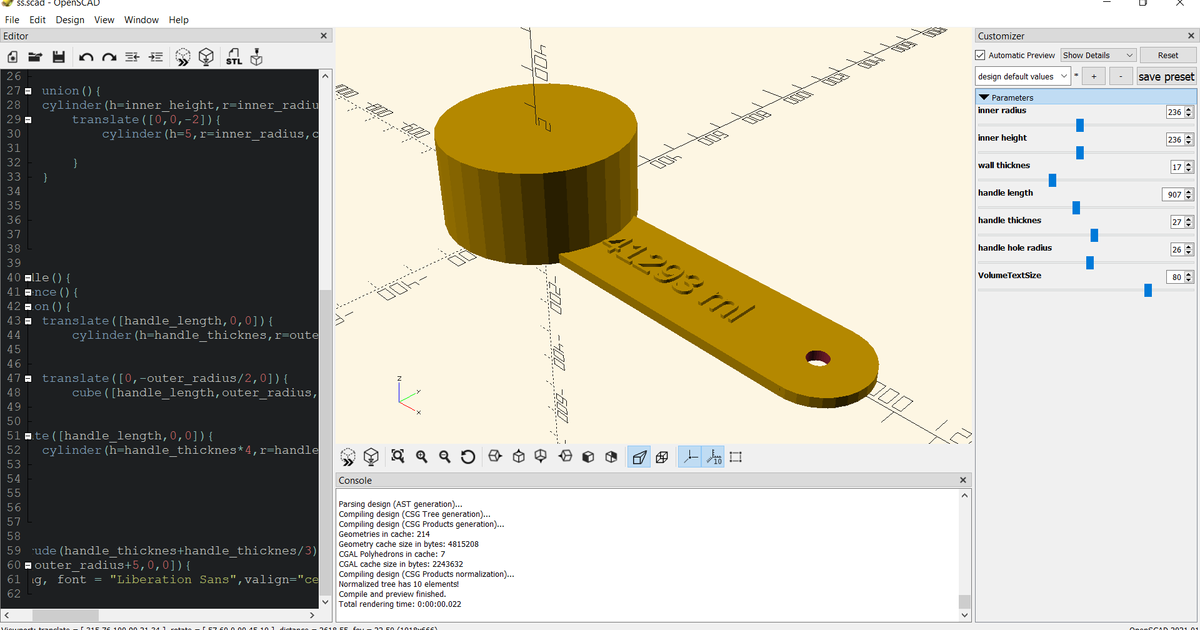 customizable measuring cups by ghafoori | Download free STL model ...